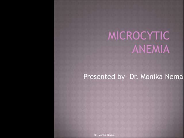 Case Study - Iron Deficiency Anemia | PPTX