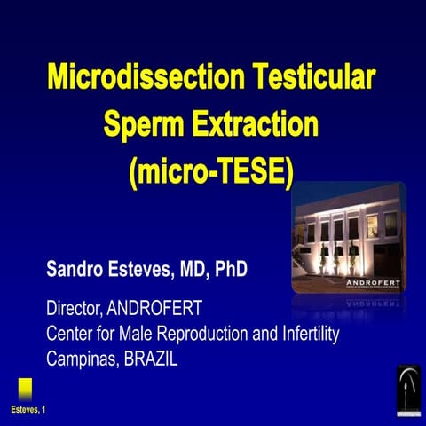 Microdissection testicular sperm extraction | PPTX