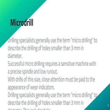 micro drill.pptx / results of experiment | PPT