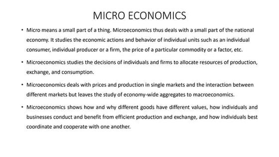 Microeconomics meaning, definition nature and scope | PDF | Business ...