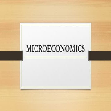MICROECONOMICS for bs entrepreneurship.... | PPTX