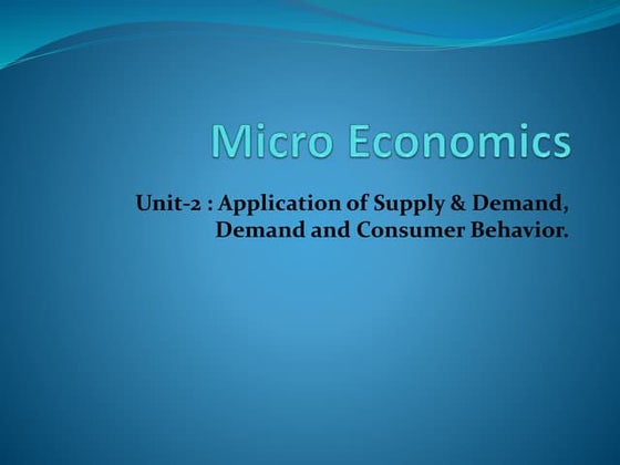 MICROECONOMICS: SUPPLY AND DEMAND CERTIFICATE | PPT