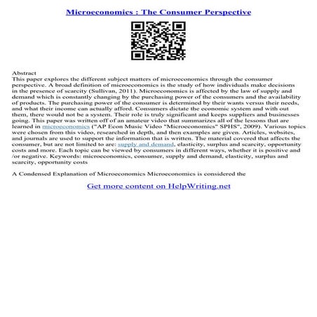 Microeconomics Essay | PDF
