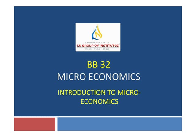 Intro to Microeconomics | PDF