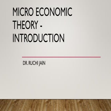 Micro economic theory by Dr. Ruchi jain | PDF