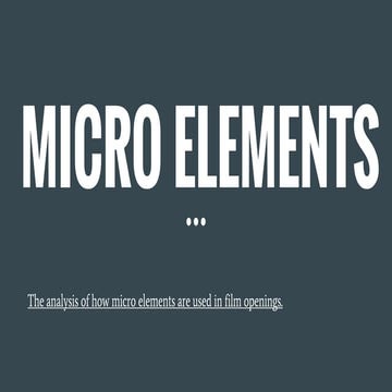 Micro elements | PPT