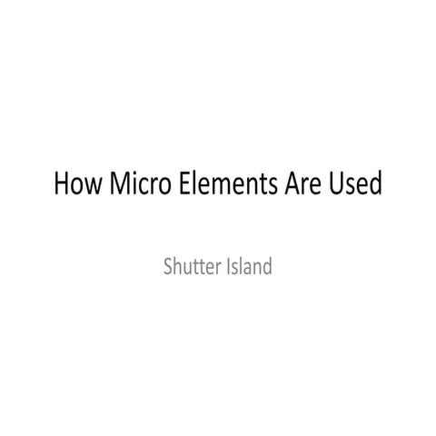 Micro elements | PPTX