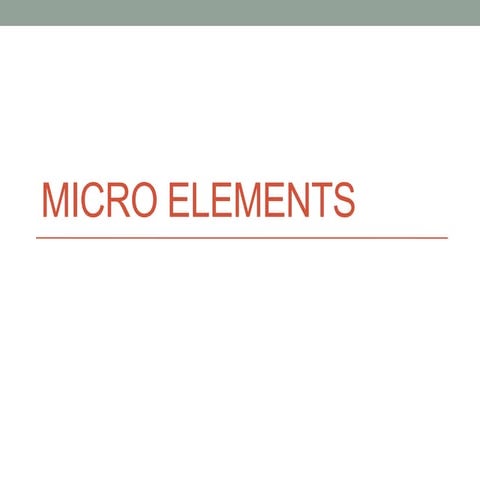 Micro elements in Scream | PPTX