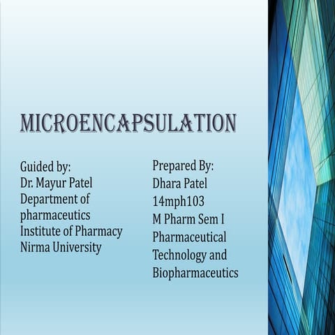 Microencapsulation | PPT