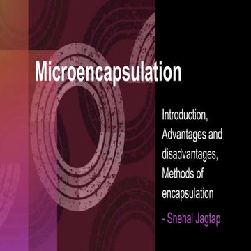Microencapsulation | PPTX