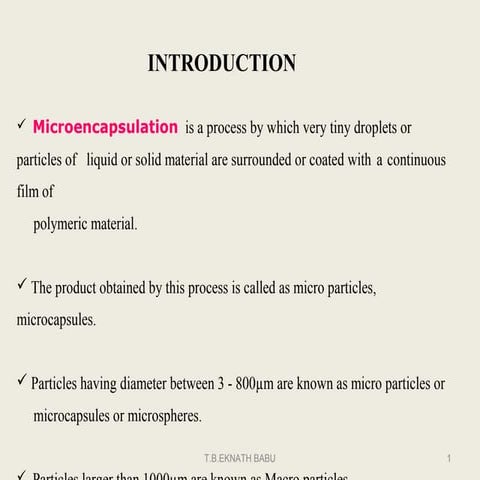 Microencapsulation | PPT