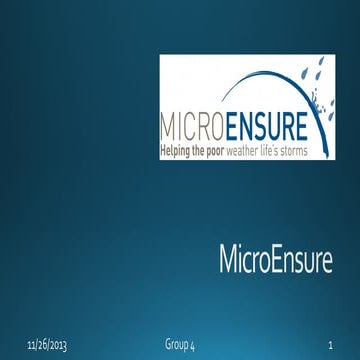 Micro ensure Case Study | PPT