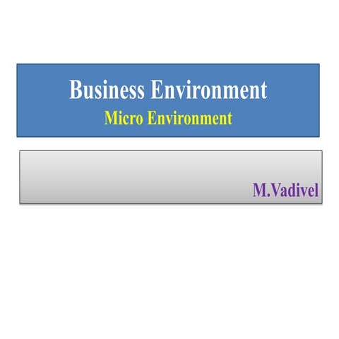 Micro Envirronment in Business | PPTX