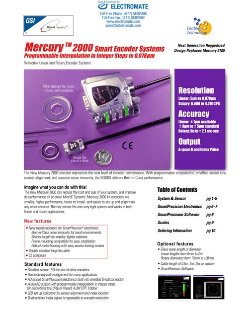 Micro e systems_mercury3000_datasheet | PDF