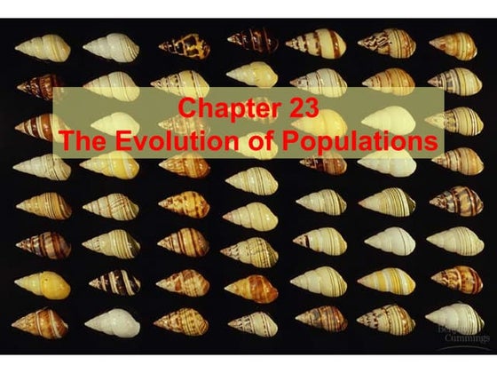 Mechanisms of Evolution: Population Selection and Change | PPT