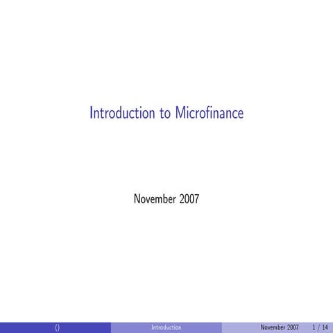 Microfinance | PPT