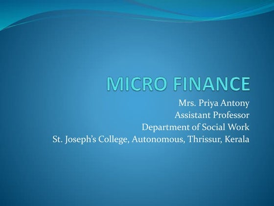 Manual on loan policy procedure for ccs microfinance | PDF