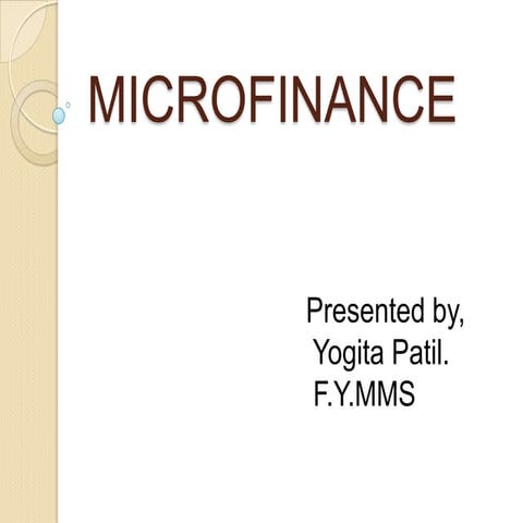 Microfinance | PPTX