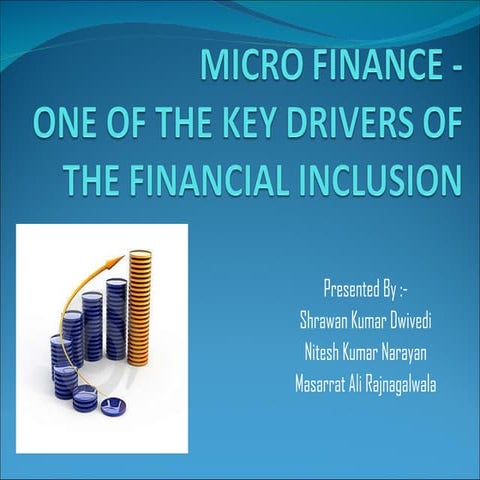 Micro finance and financial inclusion | PPT