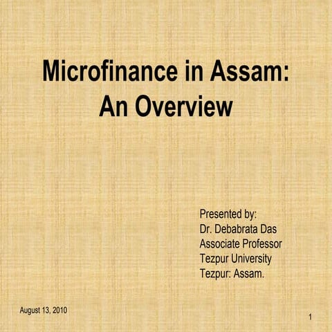 Microfinance in assam | PPT