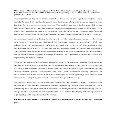 Microfinance Market.docx