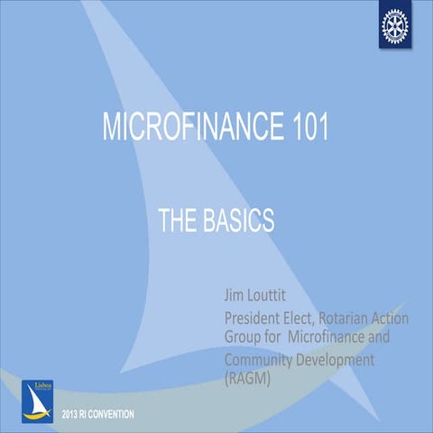 Microfinance: The Basics (Presentation 1 of 2) | PPTX