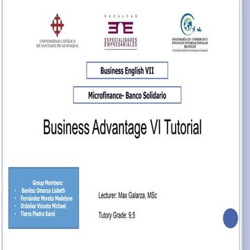 Microfinance Banking tutorial work | PPT