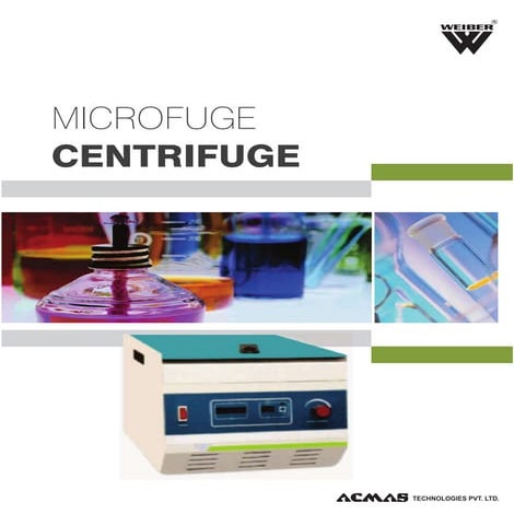 Microfuge Centrifuge by ACMAS Technologies Pvt Ltd. | PDF