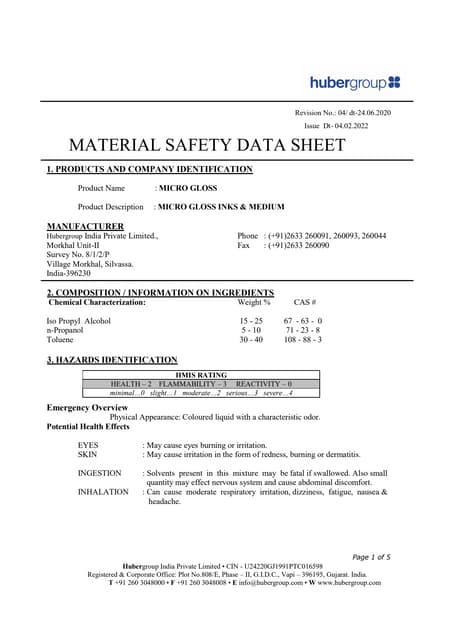 Silica Gel Blue MSDS | PDF