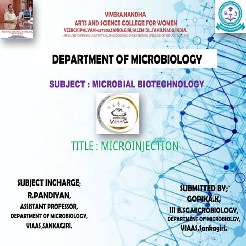 MICROINJECTION GENE TRANSFER METHOD | PPTX