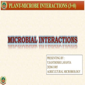 Micro interactions | PPTX | Biological Sciences | Science