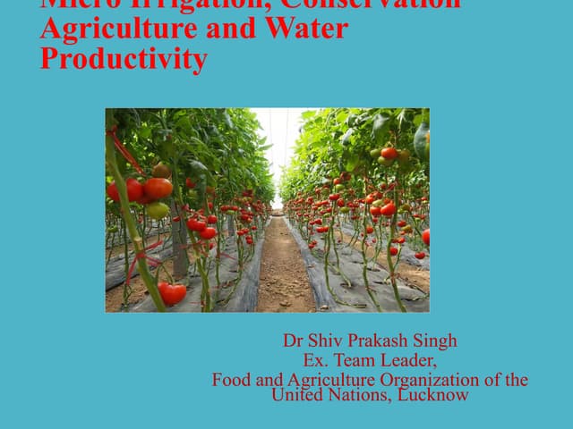 MICRO IRRIGATION in detail with example.pptx | Agriculture | Industries