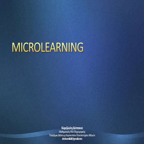 About Microlearning | PPT