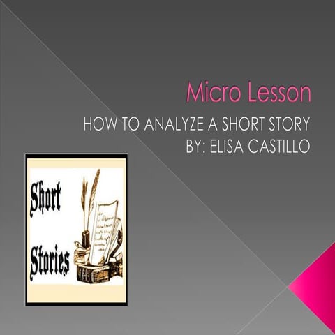 How to analyze a short story | PPTX