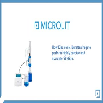 How Electronic Burettes help to perform highly precise and accurate ...