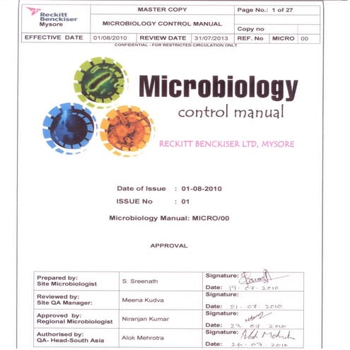 Microbiology manual | PDF
