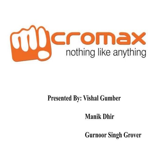 Micromax | PPTX