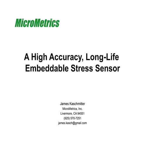 MicroMetrics presentation at LLNL | PDF