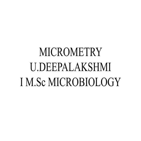 Micrometry | PPTX