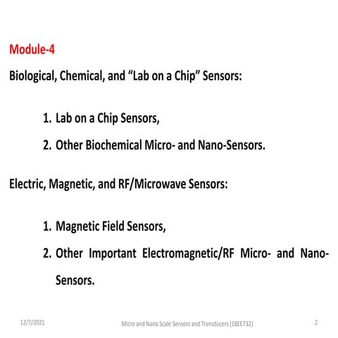 Micro&Nano S&T module4 sk25.pdf ppt presentation for the engineering students | PPT