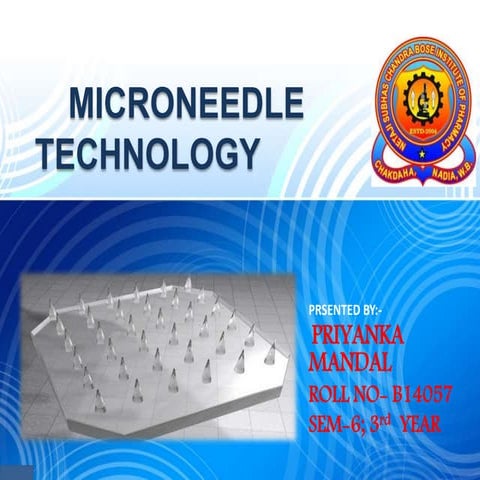 Microneedle technology | PPTX