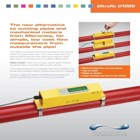Clamp on Flow Meter - Micronics Ultraflo U1000 | PDF