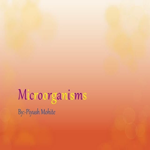 Grade 8: Microorganisms. | PPTX