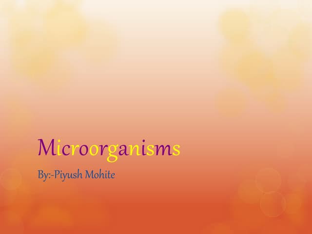 Grade 8: Microorganisms. | PPTX