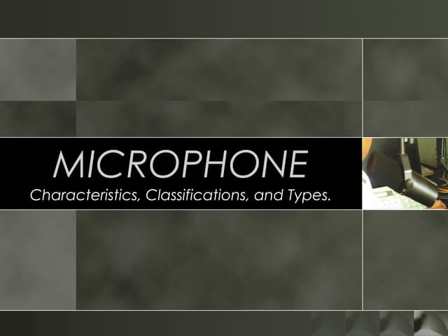 Type and applications of microphones | PDF
