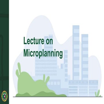 MICROPLANNING for the Rural Health Unit of Villanueva | PPTX