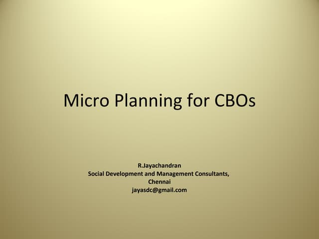 Micro planning process | PPTX