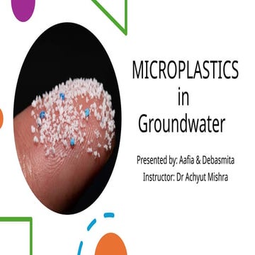 Microplastic in groundwater source and sink.pptx