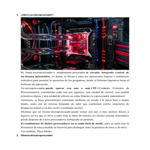 Microprocesador | PDF | Computing | Technology & Computing