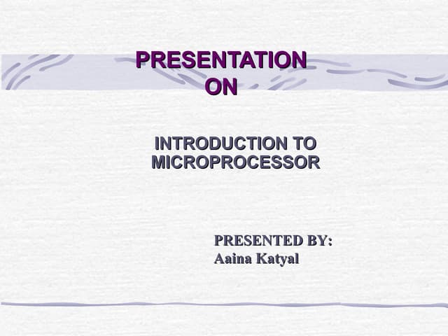 Microprocessor Ppt Operating Systems Computer Software And 4915